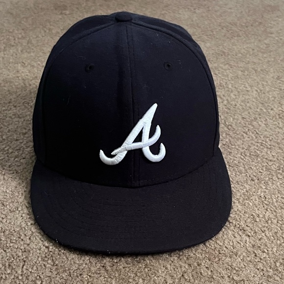 New Era | Accessories | Atlanta Braves New Era Navy Road Authentic Collection Onfield 59fifty ...